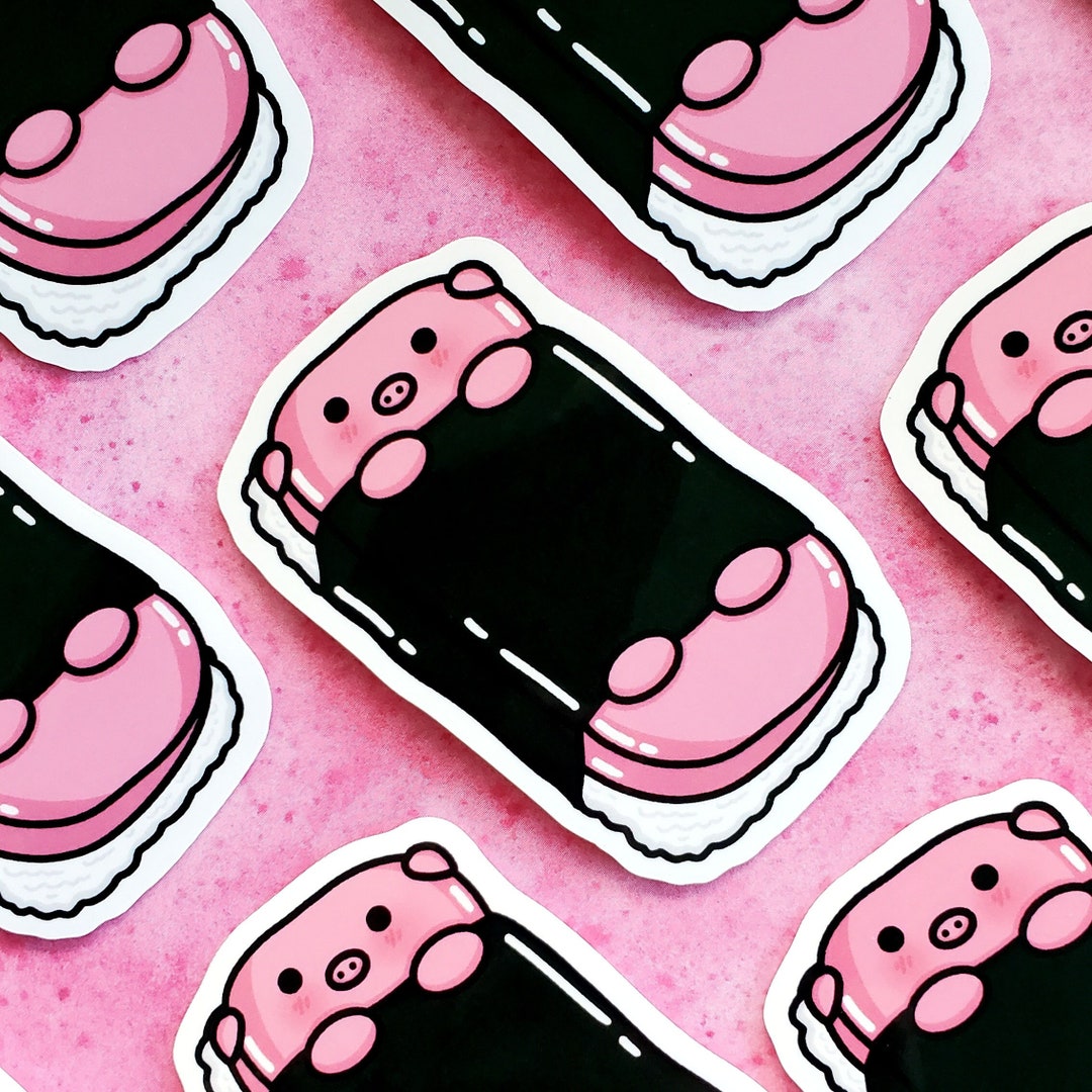 Musubi Sticker, Hawaiian Food Sticker, Kawaii Sushi, Cute Pig Sticker ...