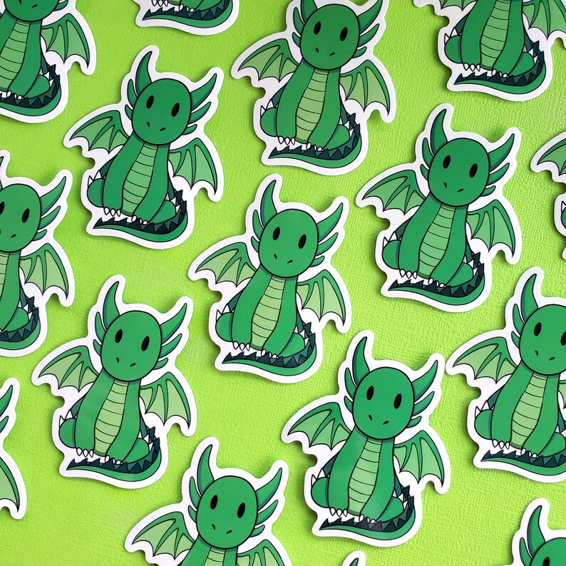 Whimsigothic Laptop Stickers Cute Dragon Sticker, Dragoncore Dragon ...