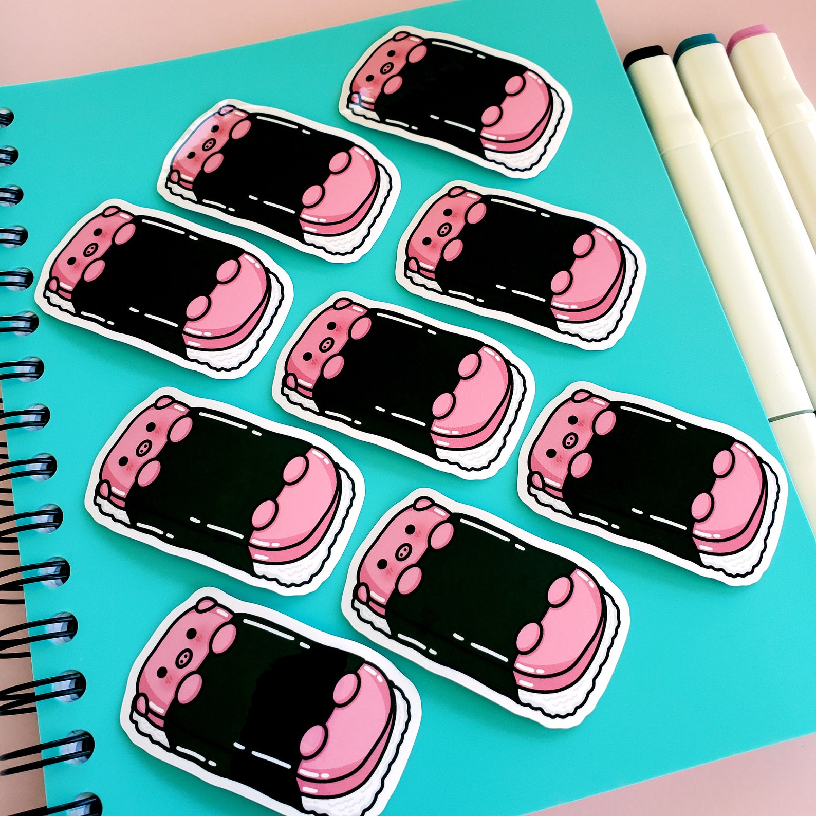 Musubi Sticker, Hawaiian Food Sticker, Kawaii Sushi, Cute Pig Sticker ...