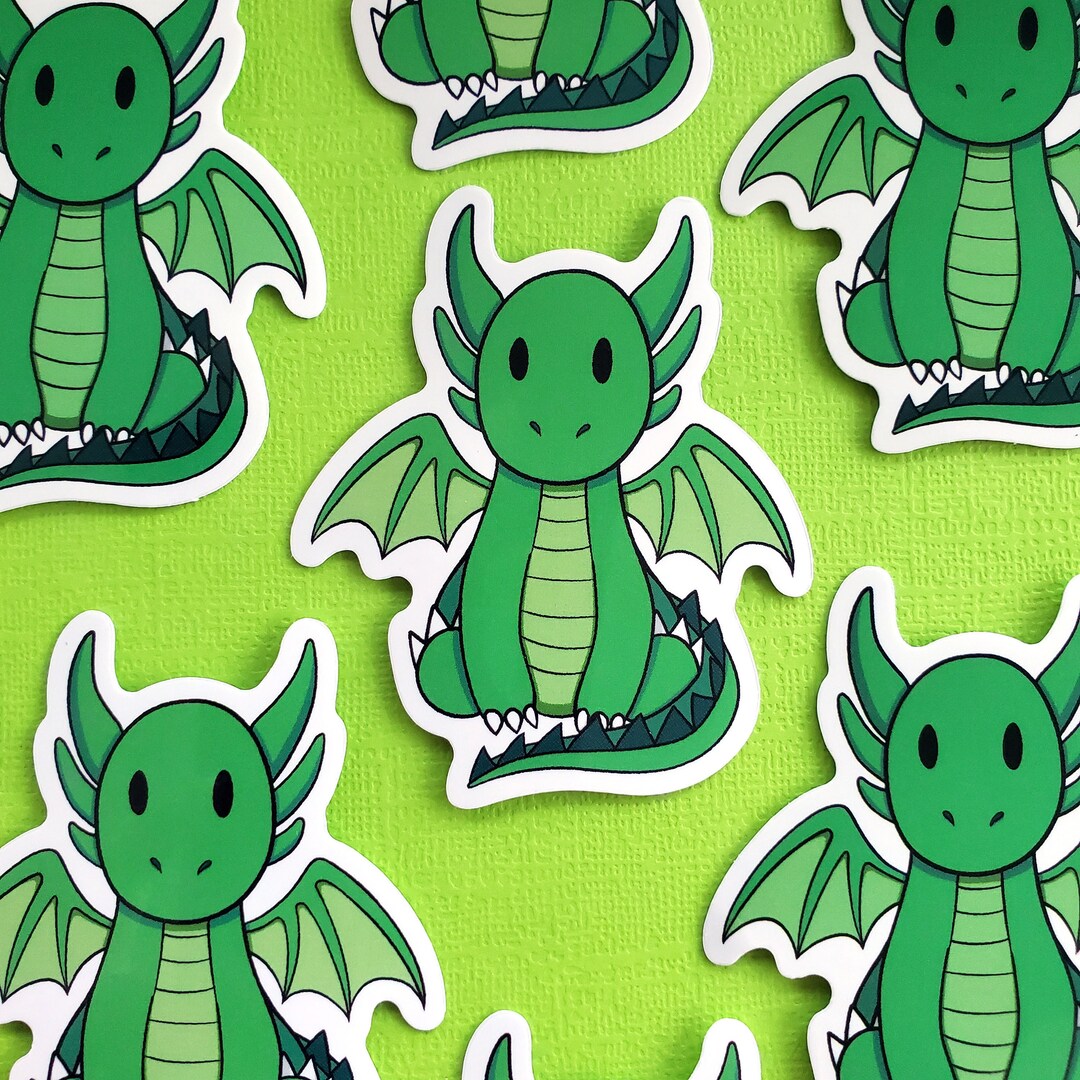 Whimsigothic Laptop Stickers Cute Dragon Sticker, Dragoncore Dragon ...