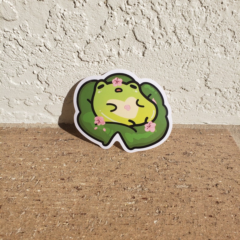 Froggy Sticker for Laptop, Kawaii Frog Sticker, Kawaii Sticker for ...
