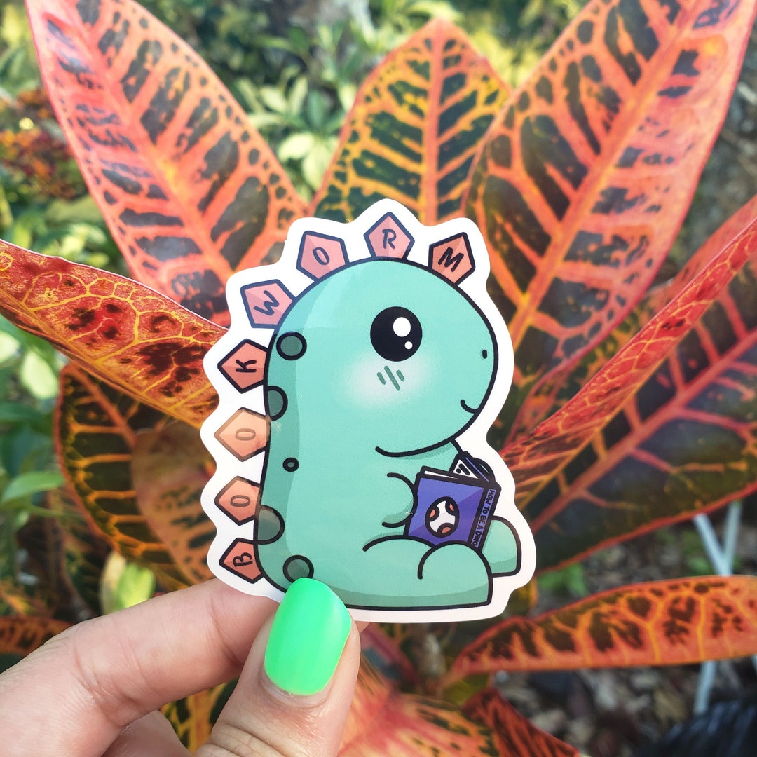 Stegosaurus Sticker for Kids, Dinosaur Gifts for Girls, Bookworm Gifts ...