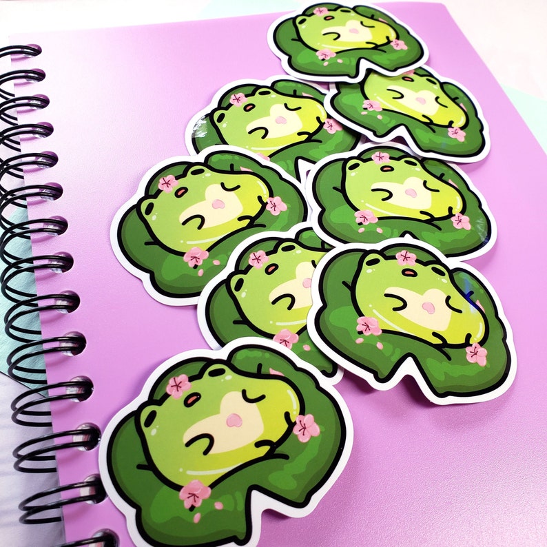 Froggy Sticker for Laptop, Kawaii Frog Sticker, Kawaii Sticker for ...