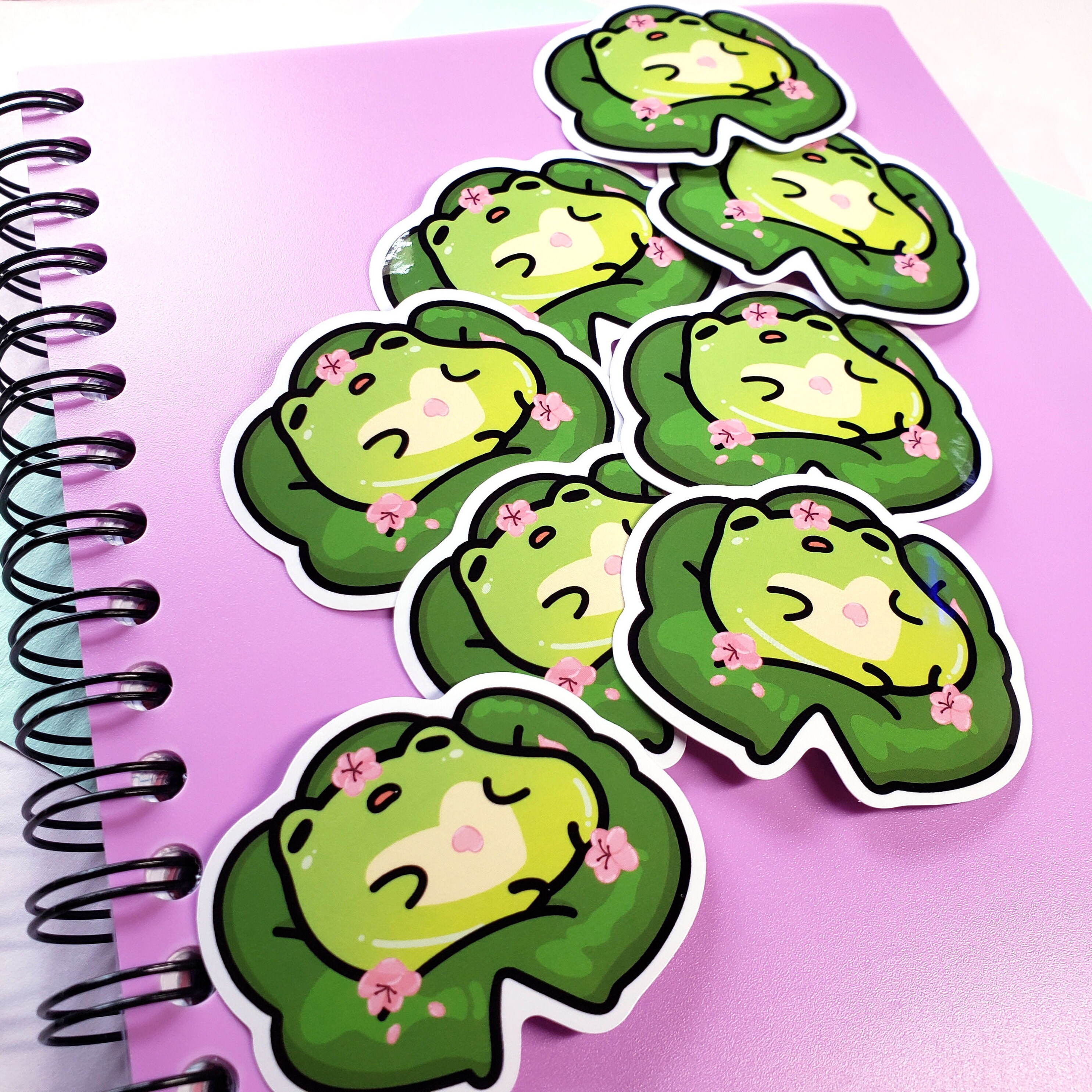 Froggy Sticker for Laptop, Kawaii Frog Sticker, Kawaii Sticker for ...