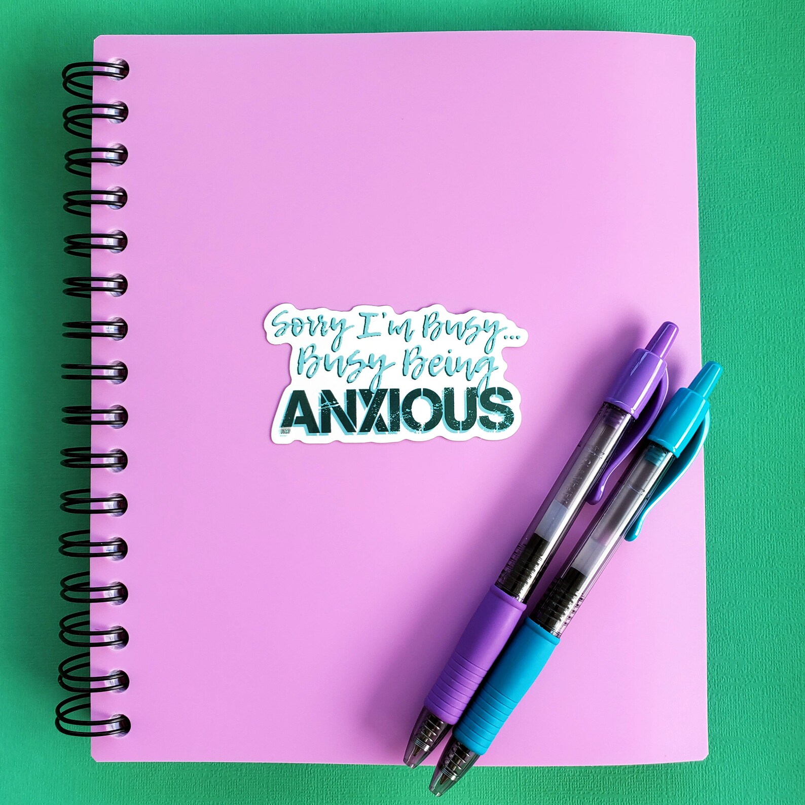 Sorry I'm Busy Being Anxious Sticker, Funny Introvert Sticker, Anxiety ...