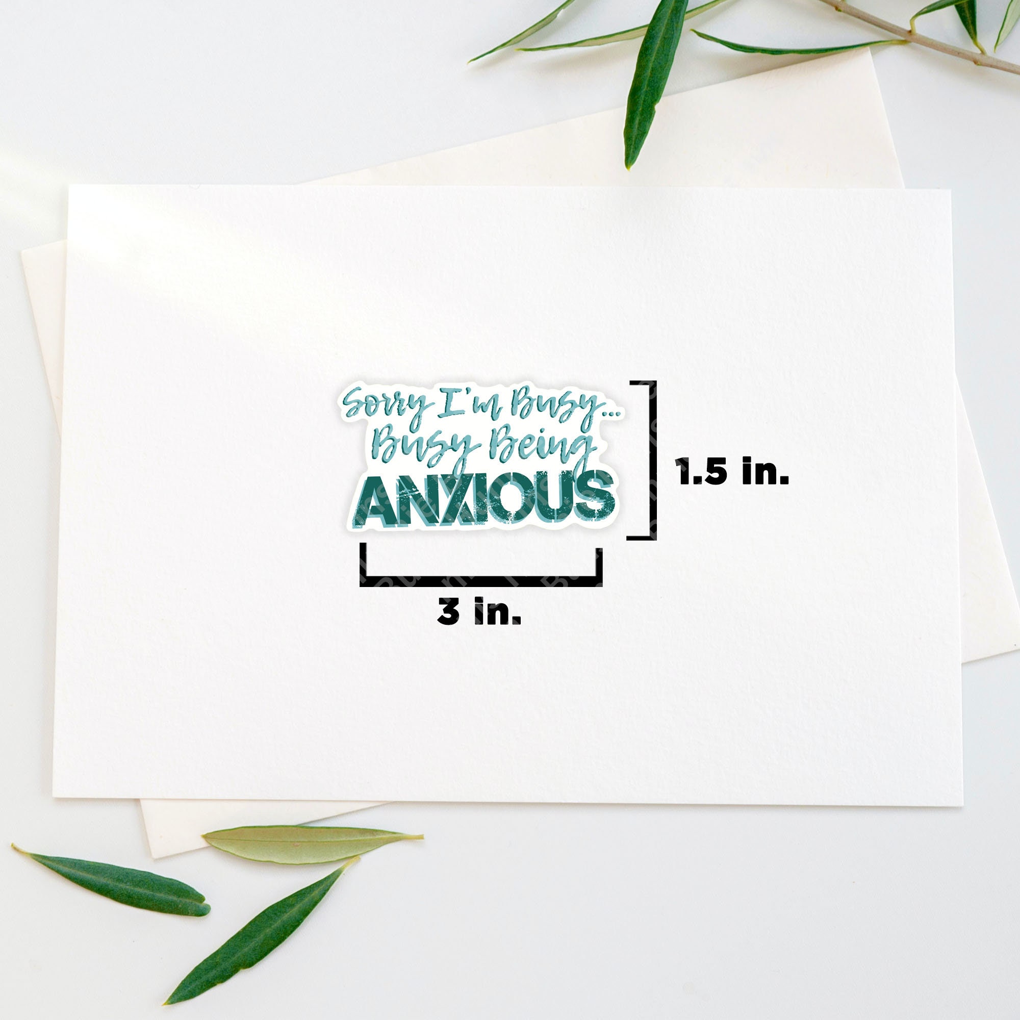 Sorry I'm Busy Being Anxious Sticker, Funny Introvert Sticker, Anxiety ...