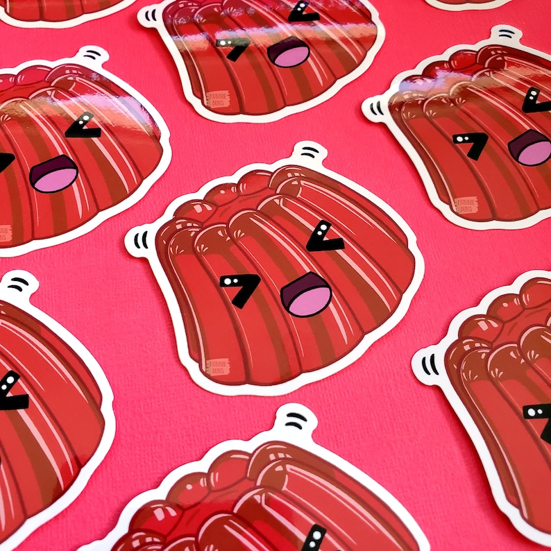 Red Jello Sticker, Funny Stickers for Kids, 80s Nostalgia Stickers ...