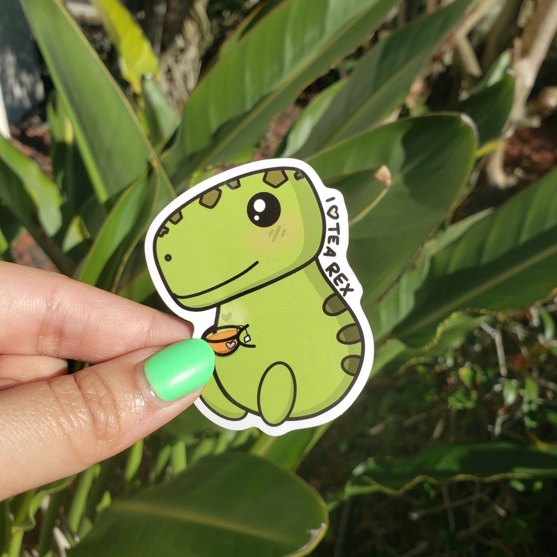 Tea Rex Sticker for Laptop Aesthetic Dinosaur Sticker for Tea - Etsy