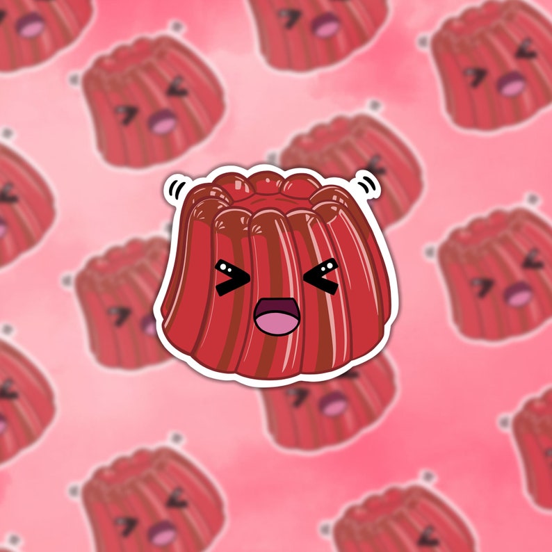 Red Jello Sticker Funny Stickers for Kids 80s Nostalgia | Etsy