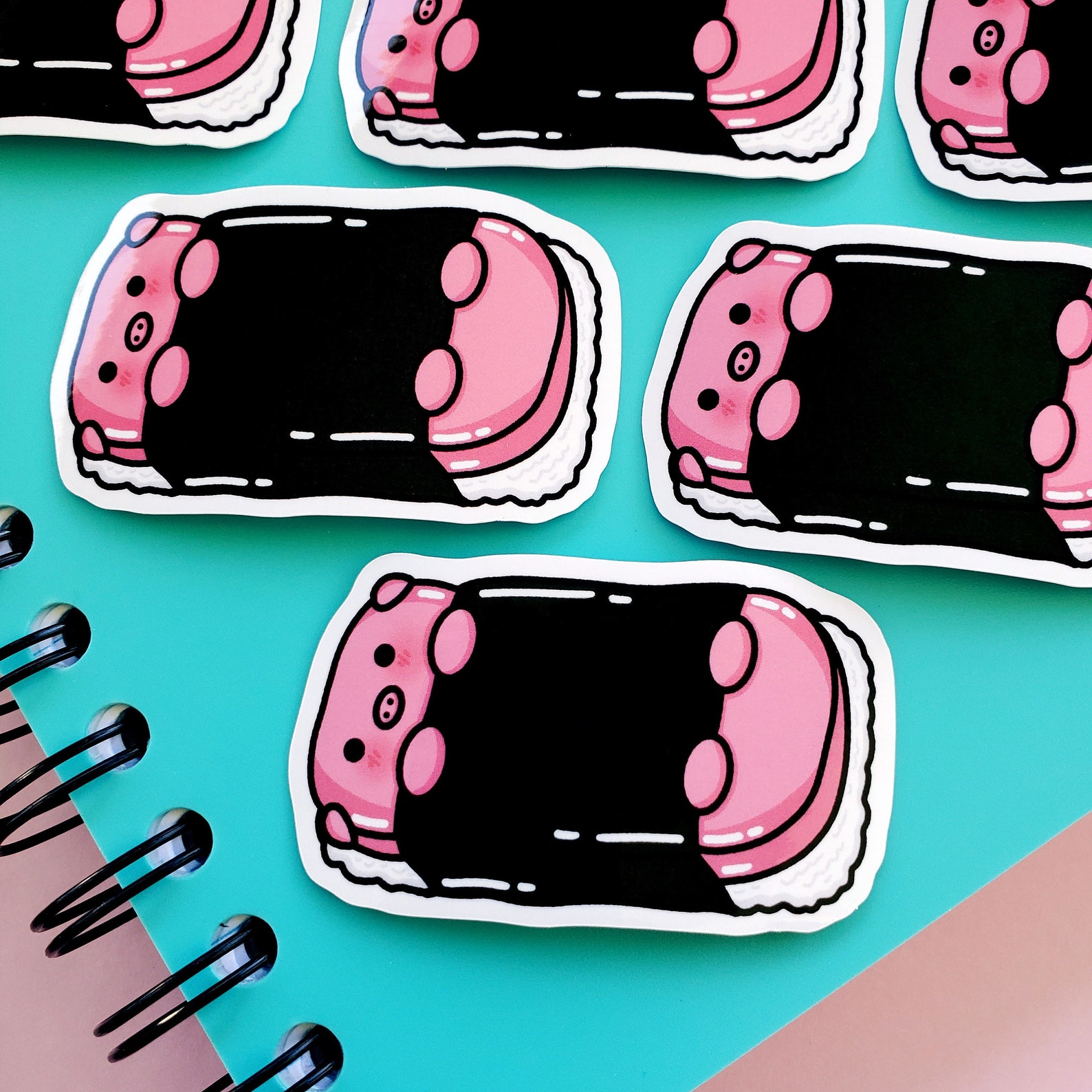 Musubi Sticker, Hawaiian Food Sticker, Kawaii Sushi, Cute Pig Sticker ...