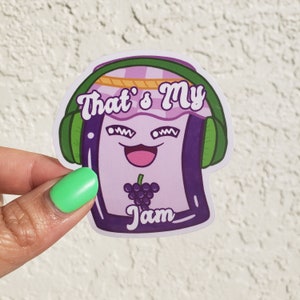 That's My Jam Sticker, Funny Sticker for Kids, 90s Stickers Gift, Music ...