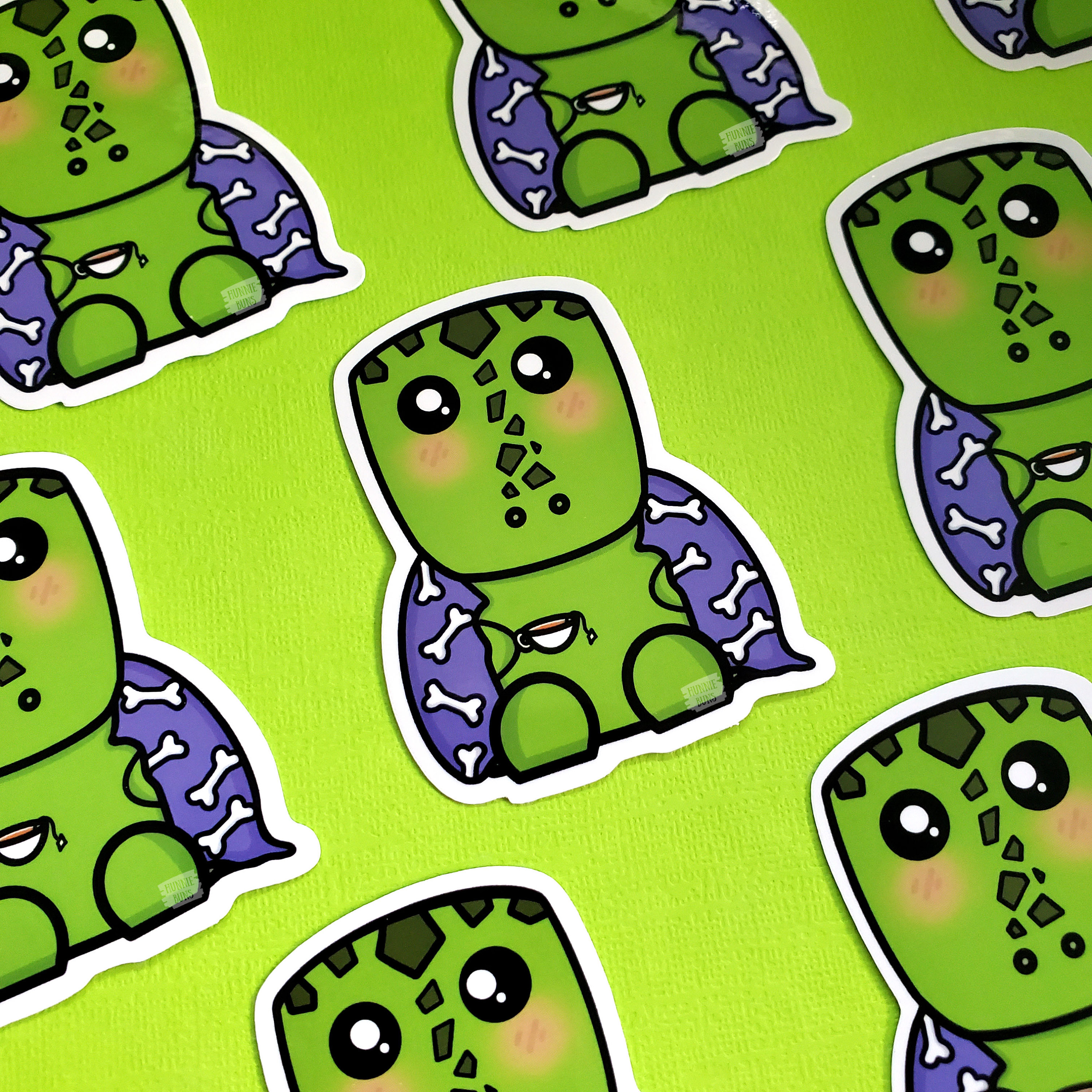 Cute Dinosaur Sticker, T-rex Decal, Tea Lover Gift Idea, Girl Dinosaur ...