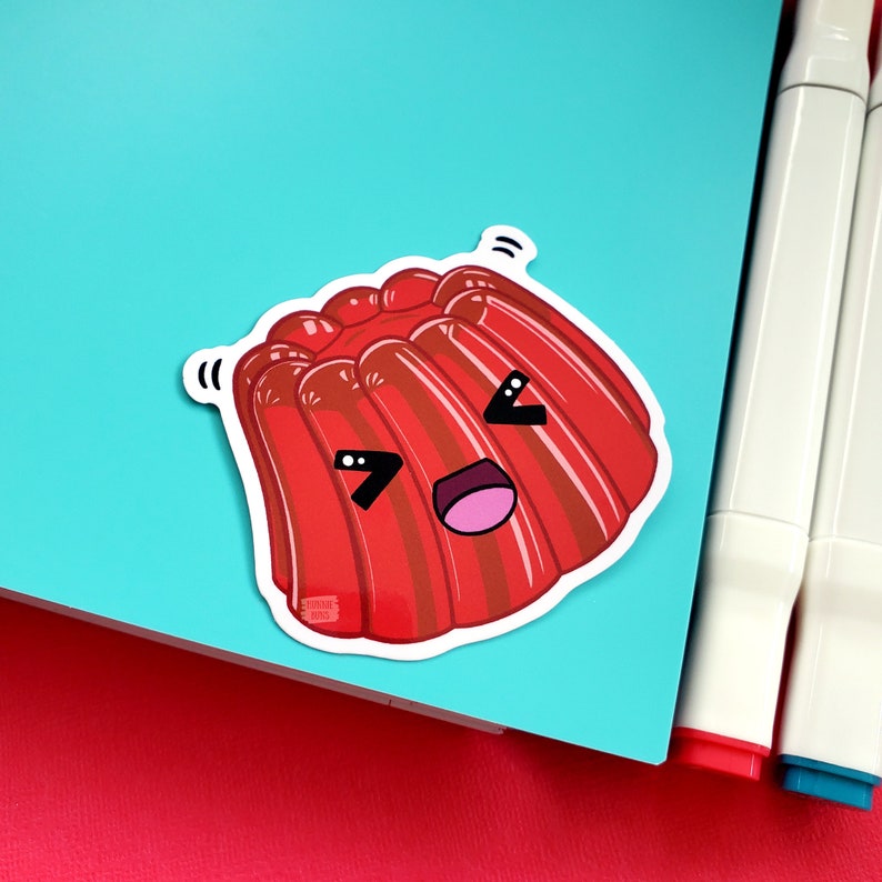Red Jello Sticker, Funny Stickers for Kids, 80s Nostalgia Stickers ...