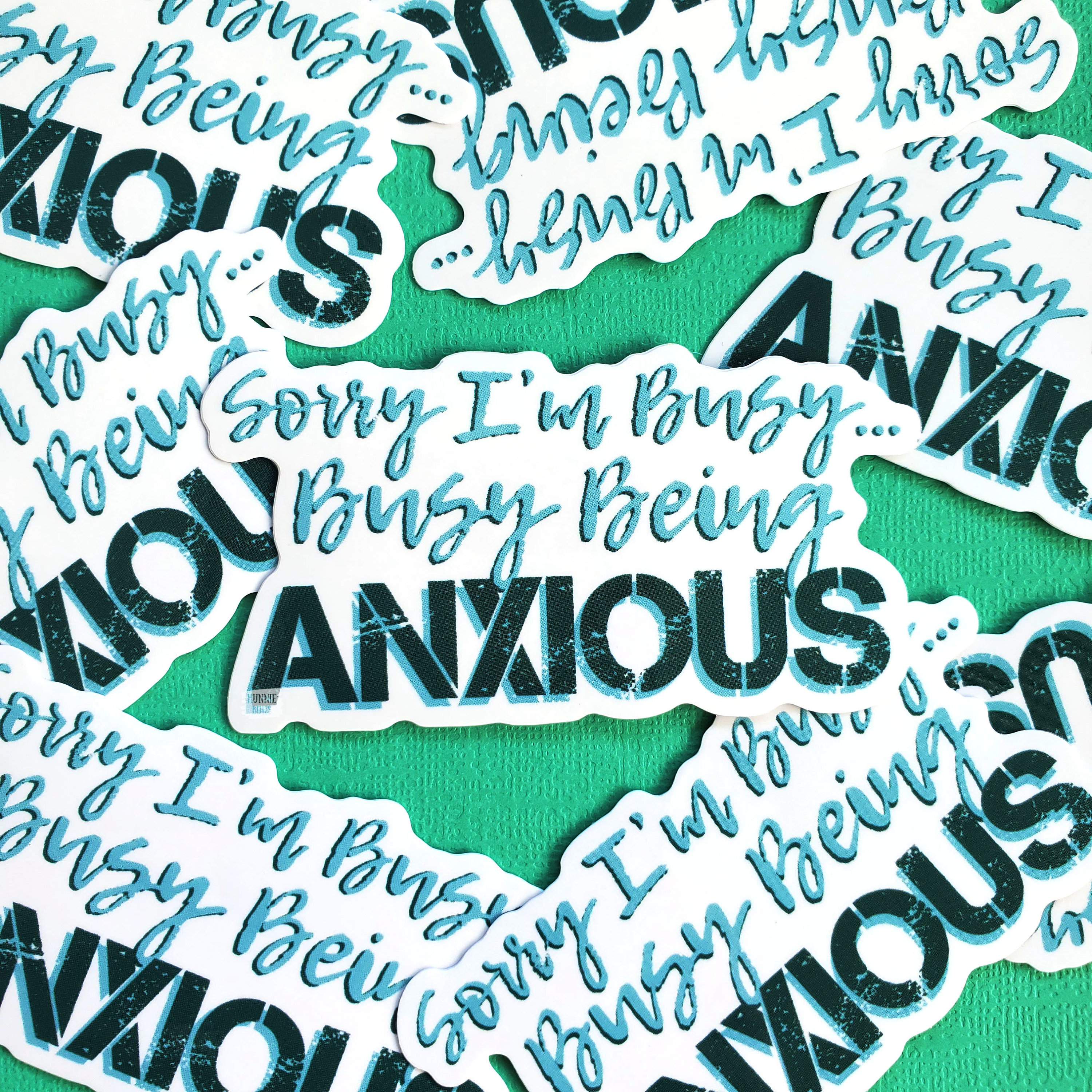 Sorry I'm Busy Being Anxious Sticker, Funny Introvert Sticker, Anxiety ...