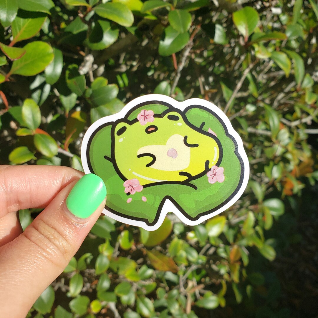 Froggy Sticker for Laptop, Kawaii Frog Sticker, Kawaii Sticker for ...