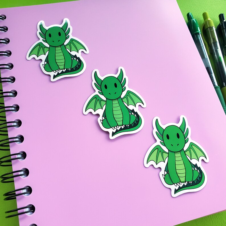 Whimsigothic Laptop Stickers Cute Dragon Sticker, Dragoncore Dragon ...