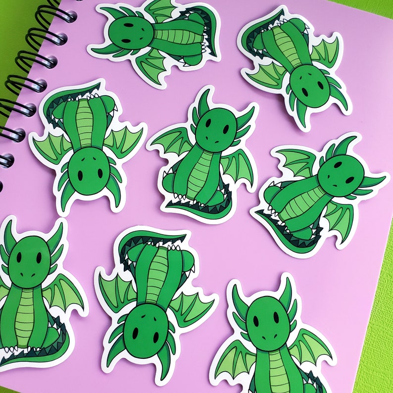 Whimsigothic Laptop Stickers Cute Dragon Sticker, Dragoncore Dragon ...