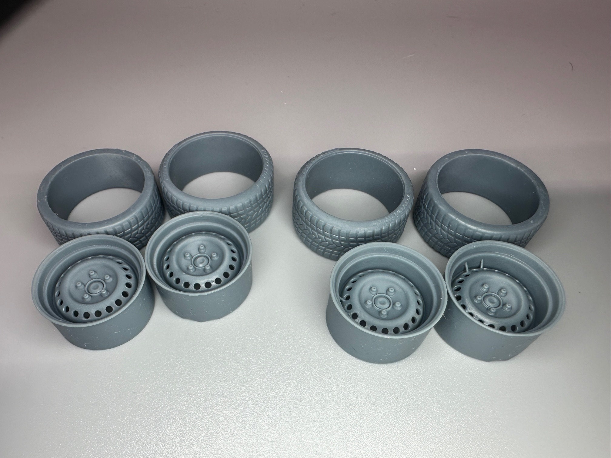 1/24 Scale Stock Steel Wheels and Tires Resin - Etsy