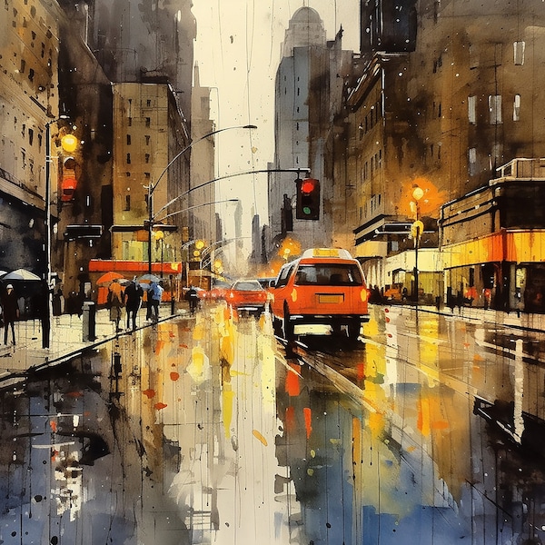 Cityscape Painting - Etsy