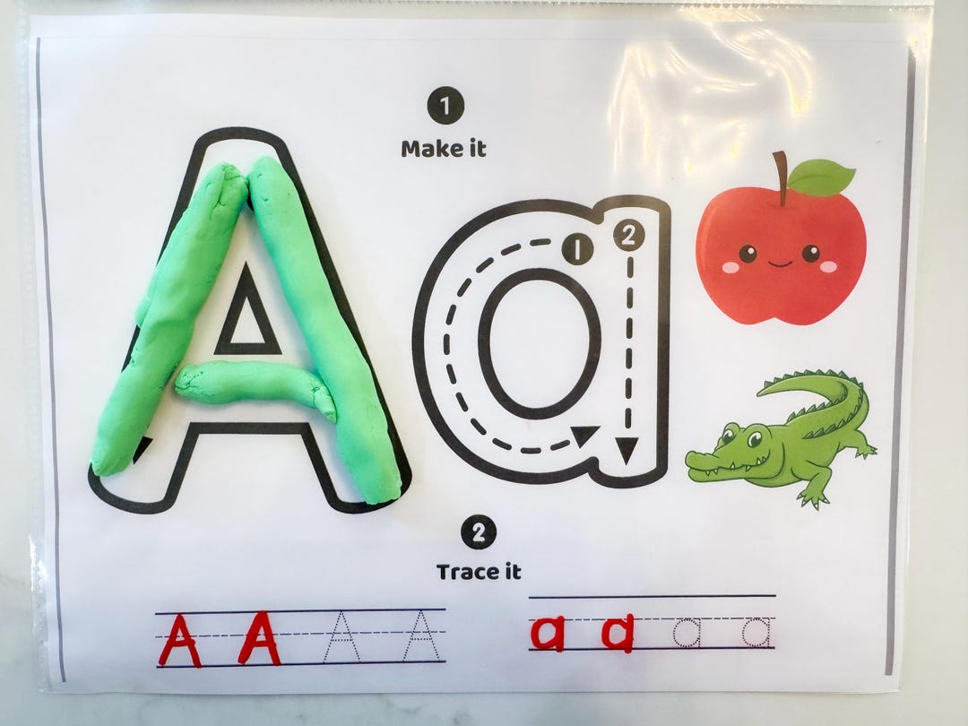 Alphabet Playdough Mats Preschool | Play Doh Activity | ABC Letter ...