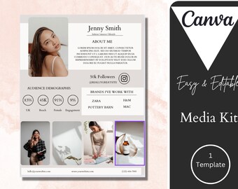 Influencer Media Kit | Media Press Kit | Rate Sheet for Influencers ...