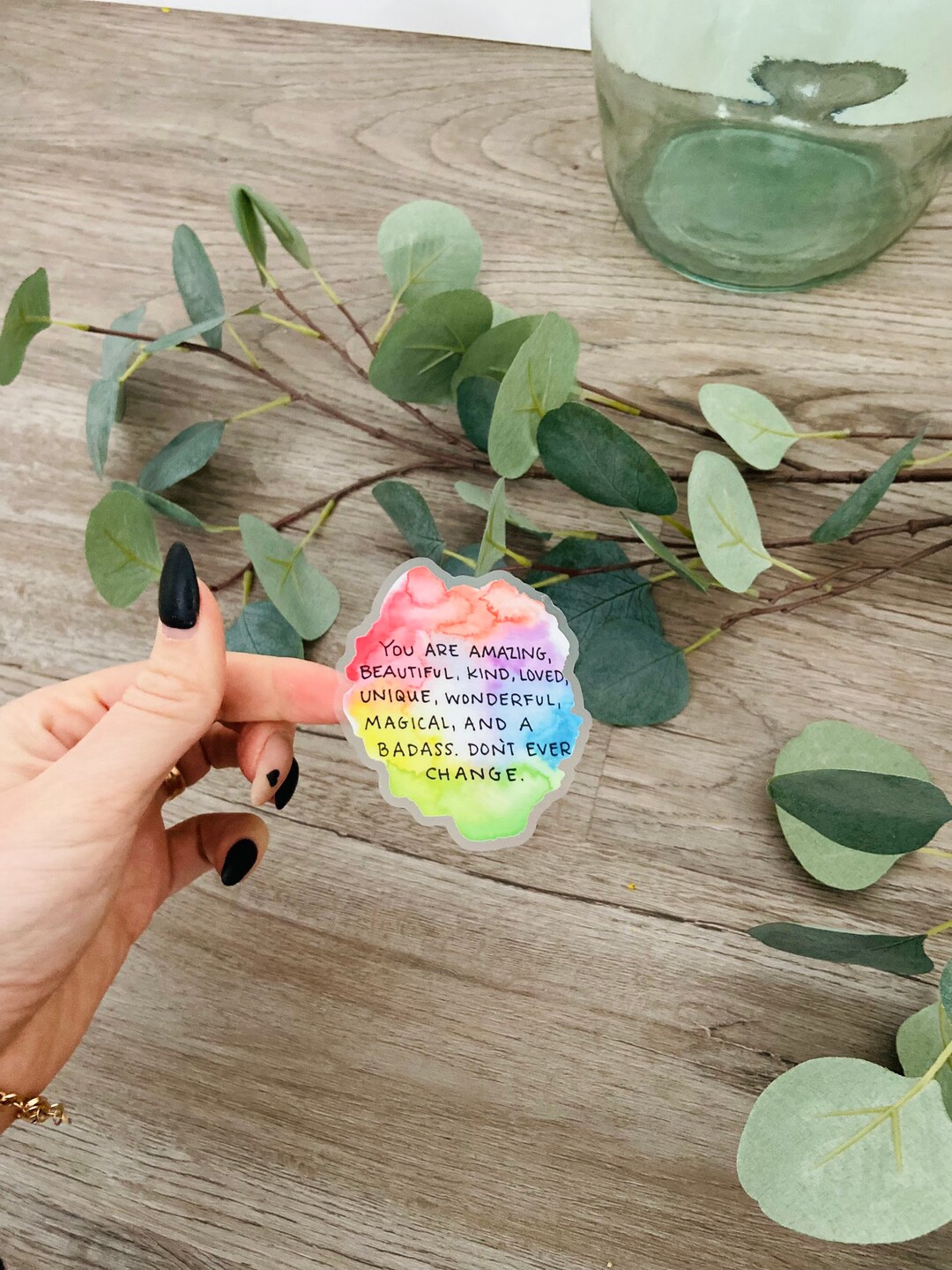 You Are Amazing Watercolor Clear Decal Sticker, Mini Vinyl Sticker ...