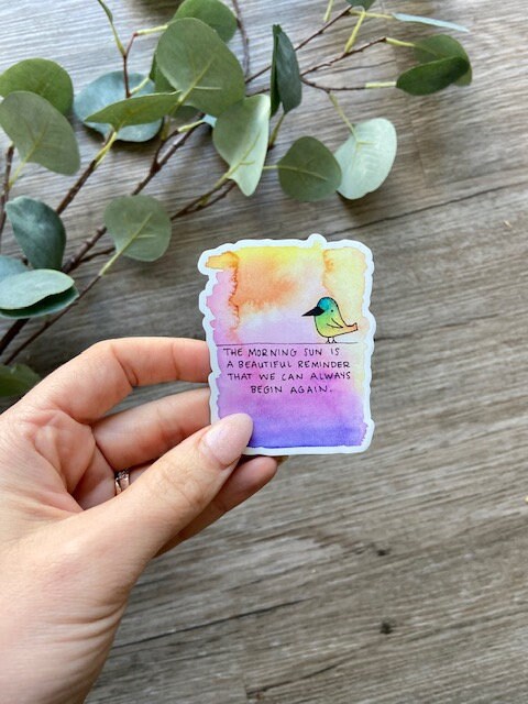 Morning Sun Bird Magnet, Aesthetic Magnet, Watercolor Magnet - Etsy
