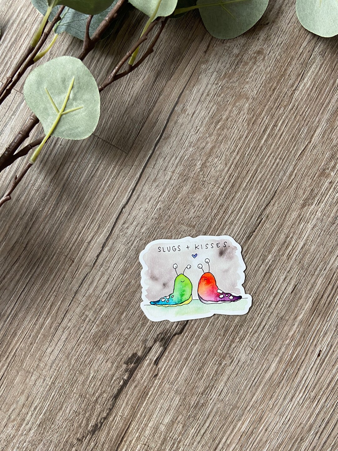 Slugs + Kisses Magnet, Aesthetic Magnet, Watercolor Magnet - Etsy