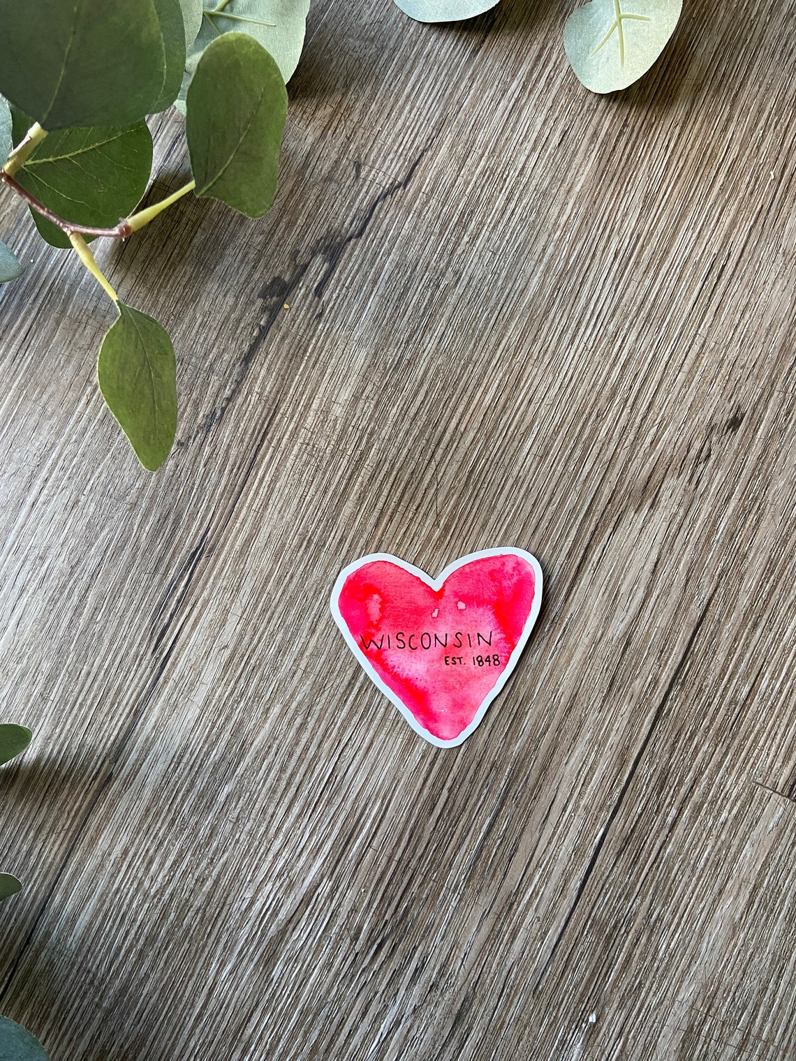 Wisconsin Heart Magnet Aesthetic Magnet Watercolor Magnet - Etsy