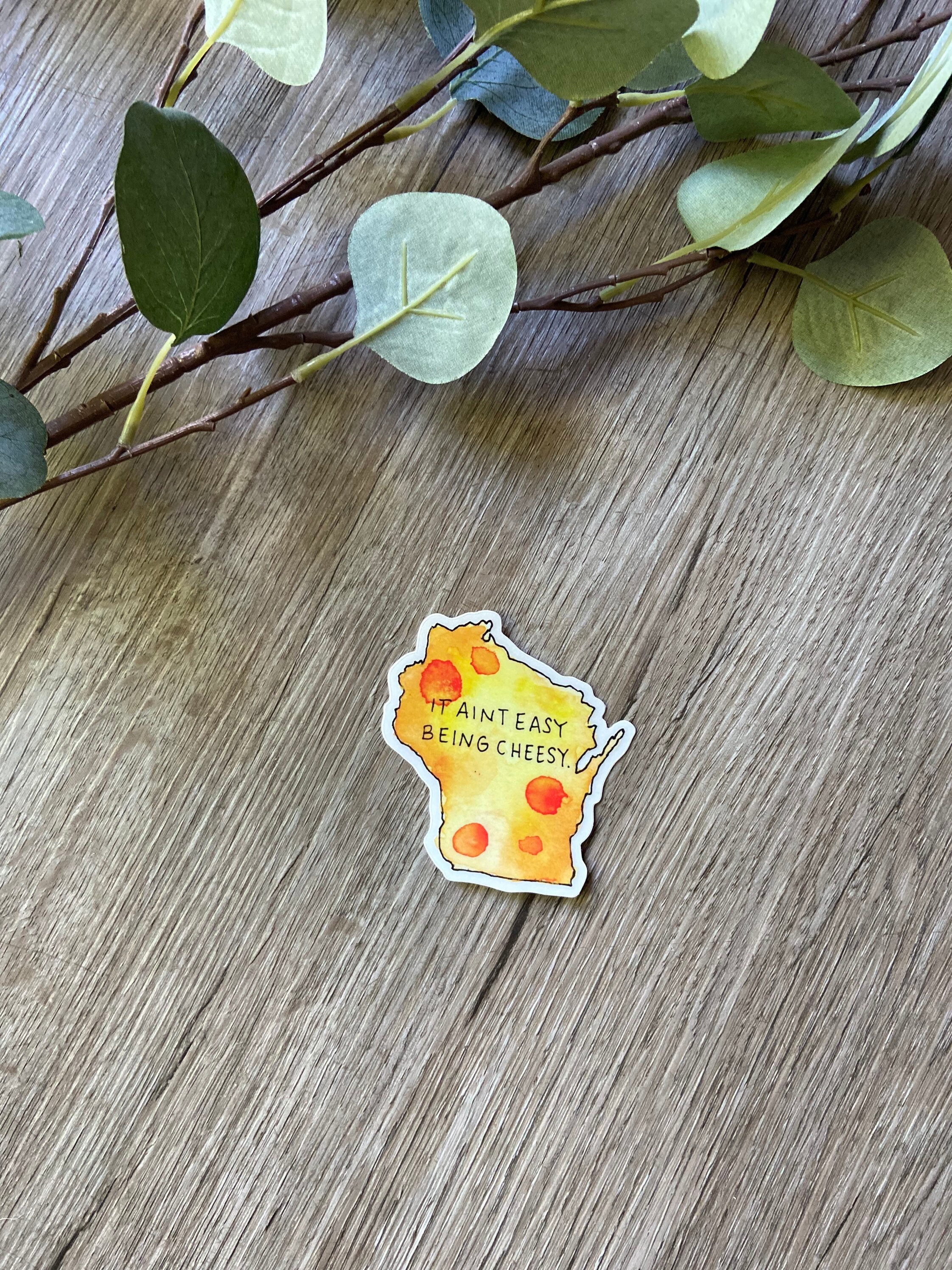 Cheesy Wisconsin Decal Sticker, Mini Vinyl Sticker, Aesthetic Sticker ...