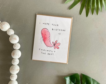 Blank Shrimp Card - Etsy