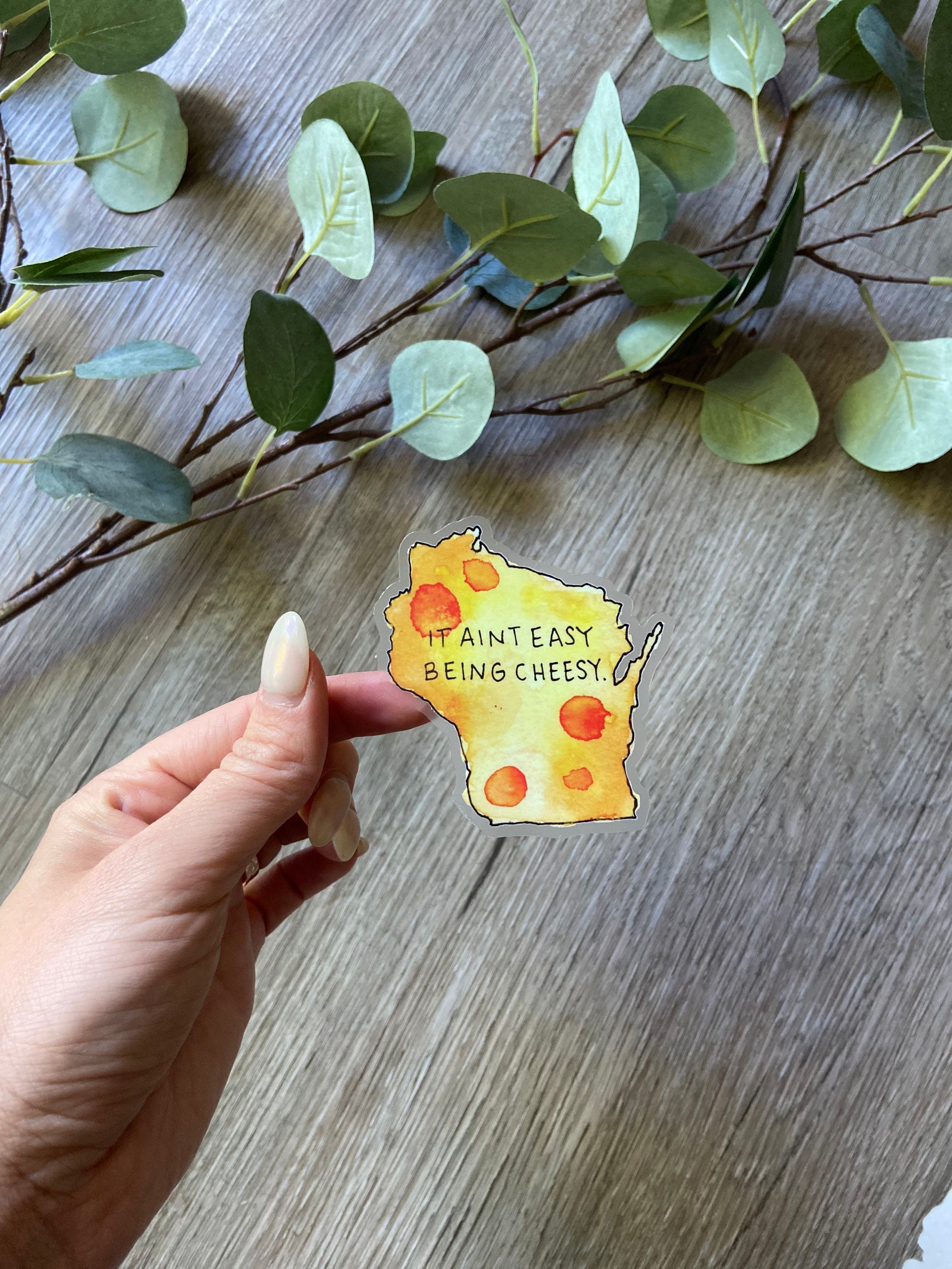 Cheesy Wisconsin Decal Sticker, Mini Vinyl Sticker, Aesthetic Sticker ...