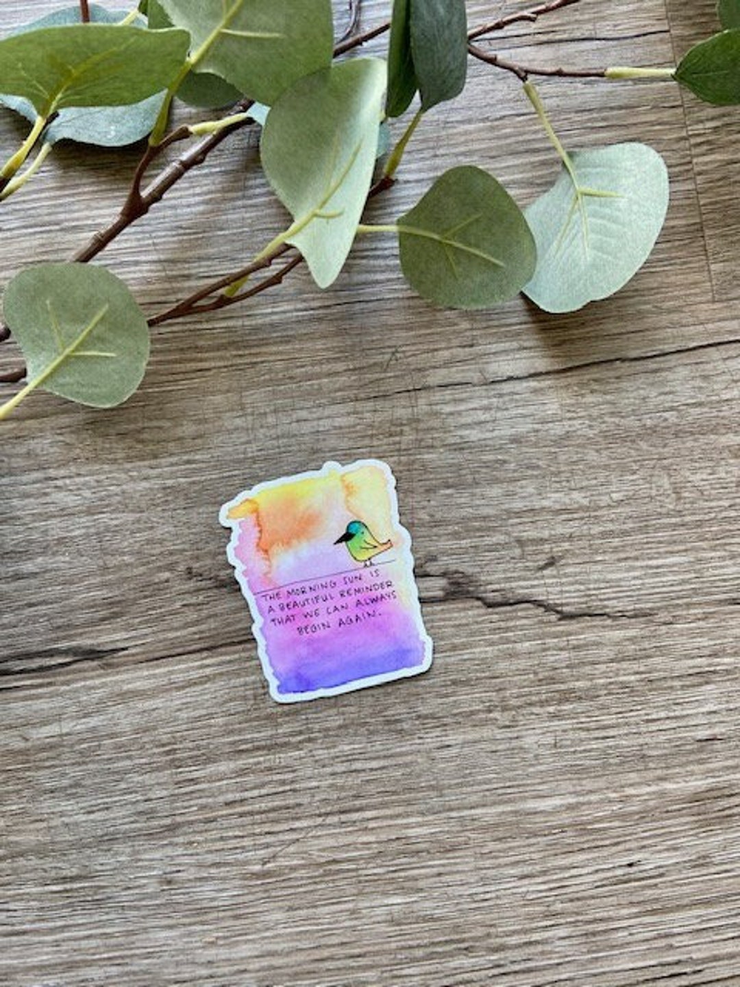 Morning Sun Bird Magnet, Aesthetic Magnet, Watercolor Magnet - Etsy