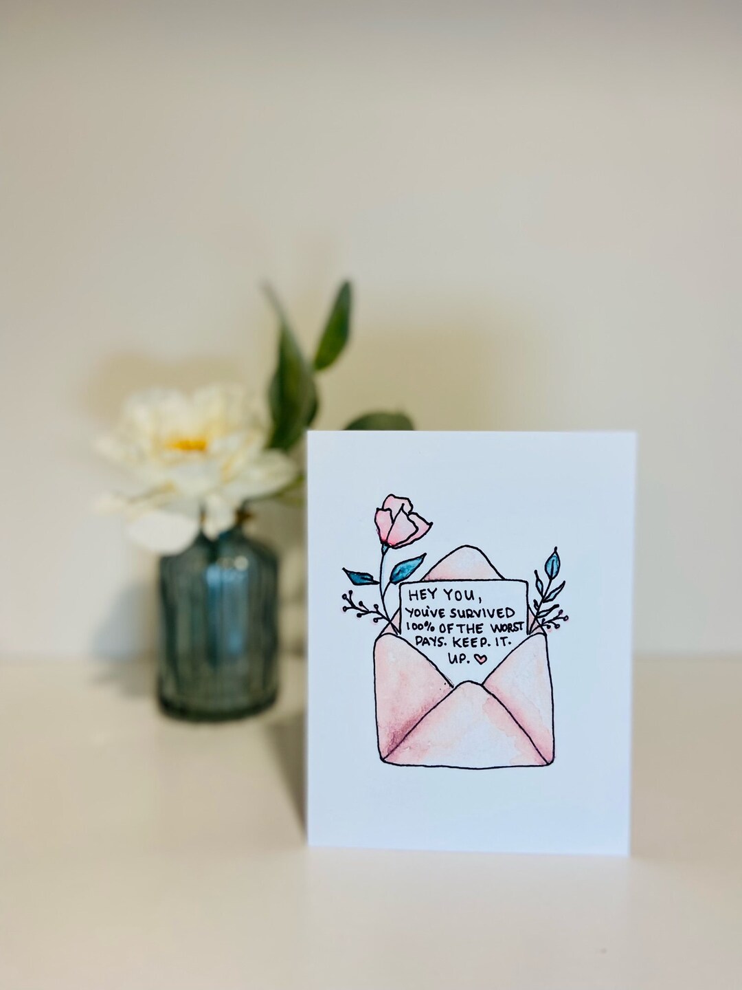 Inspirational Card - Survived Your Worst Days Envelope - Original ...