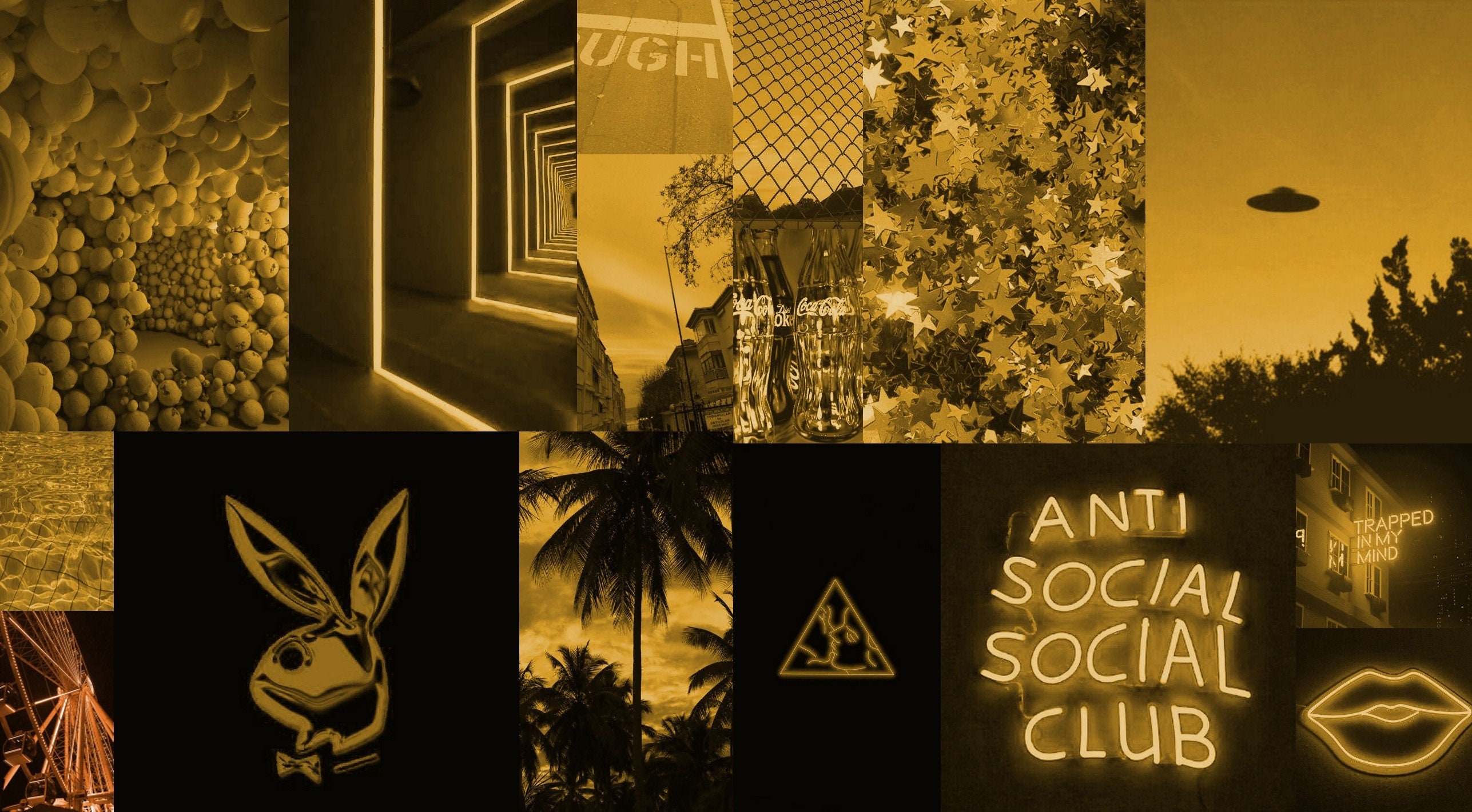 Orange Yellow Electric Aesthetic Boujee Wall Collage Kit 100 Pieces - Etsy