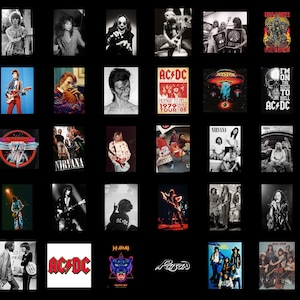 Music Rock Band Aesthetic Wall Collage Kit 180+pcs Printable - Etsy