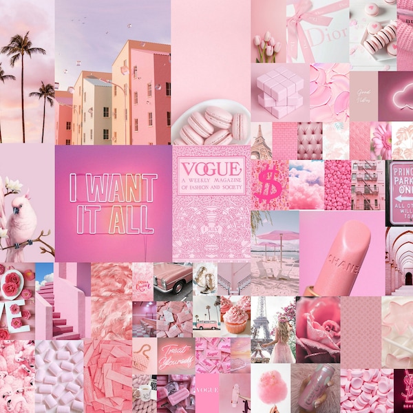 Pink Aesthetic Wall Collage - Etsy