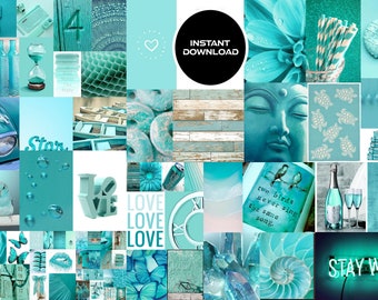 Turquoise Wall Collage - Etsy