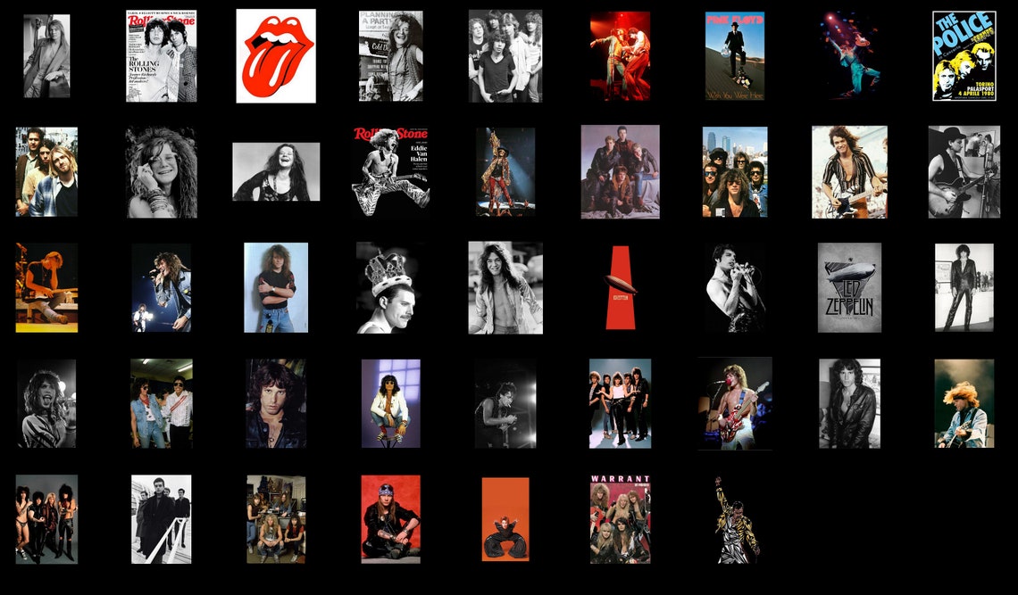 Music Rock Band Aesthetic Wall Collage Kit 180+pcs Printable - Etsy