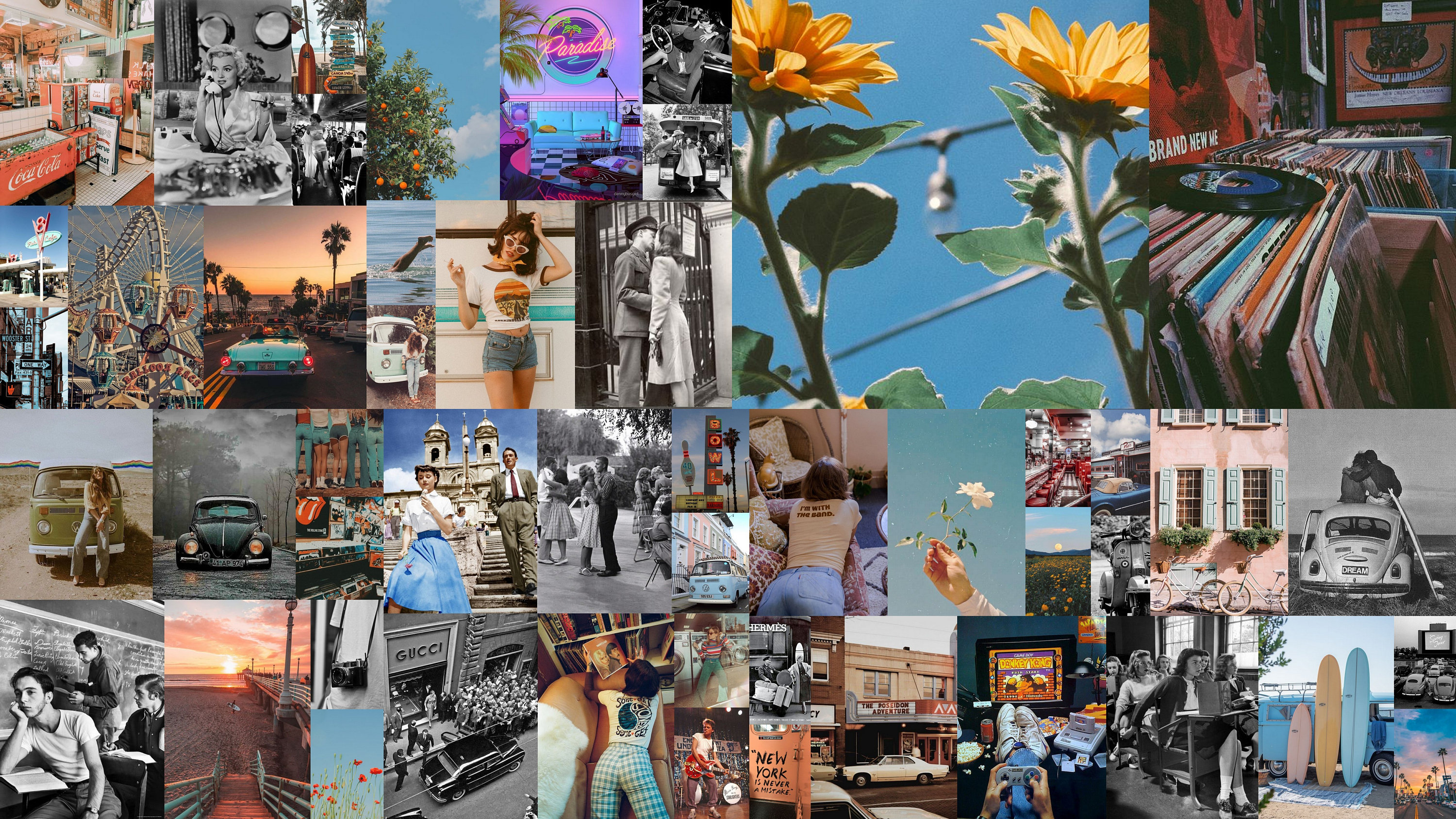 Retro Vintage Aesthetic Digital Wall Collage Kit 50 Pieces - Etsy 日本
