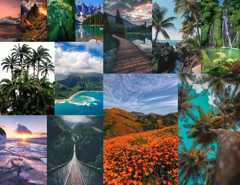 Paradise Islands Aesthetic Wall Collage Kit 75 Pieces - Etsy
