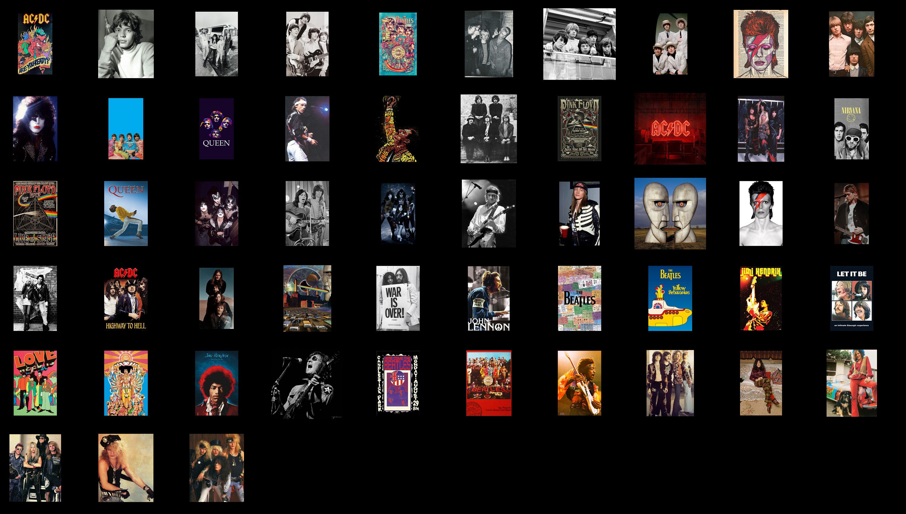 Music Rock Band Aesthetic Wall Collage Kit 180+pcs Printable - Etsy
