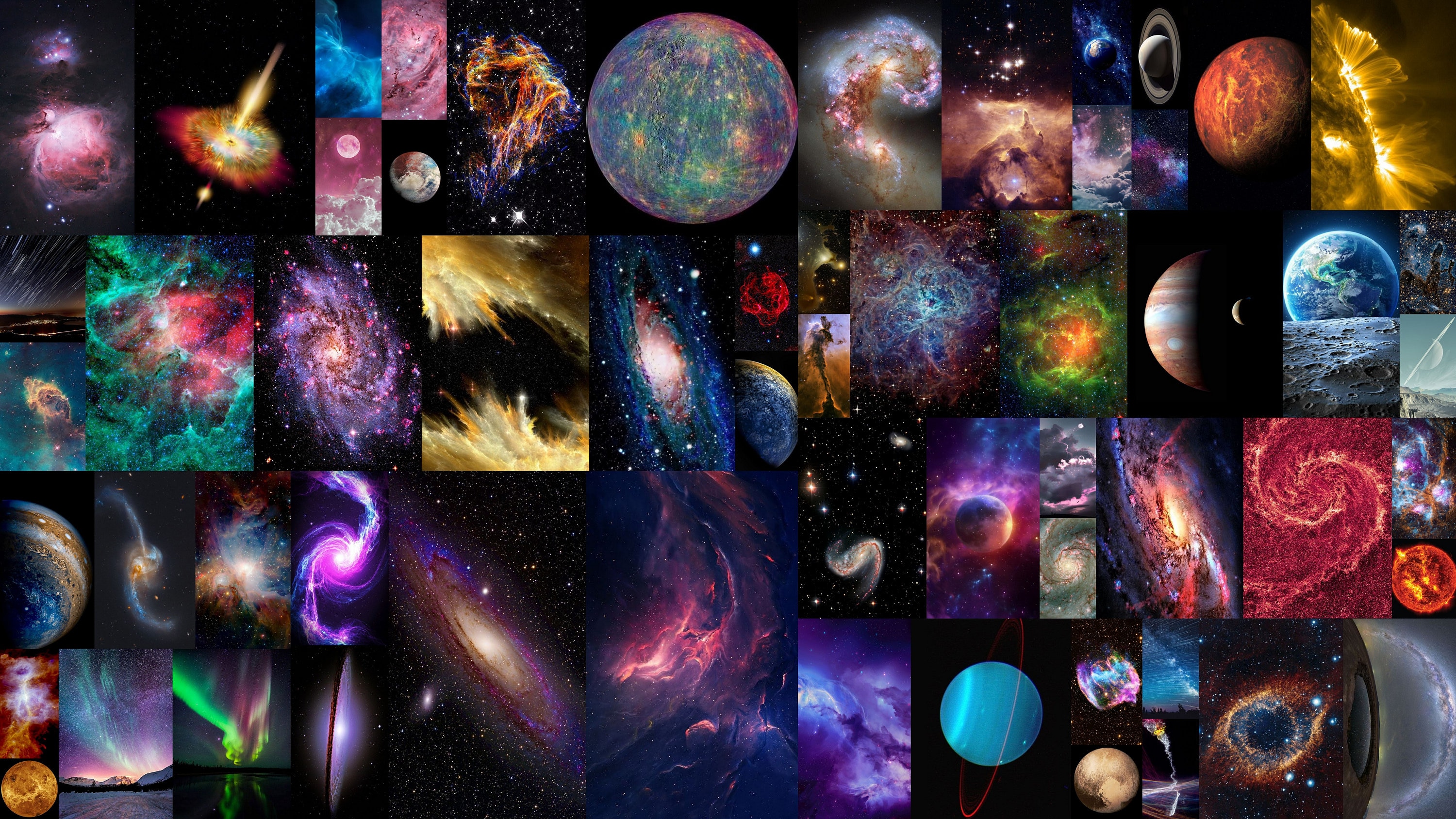 Universe Aesthetic Wall Collage Kit 100pcs Printable Planet Space ...