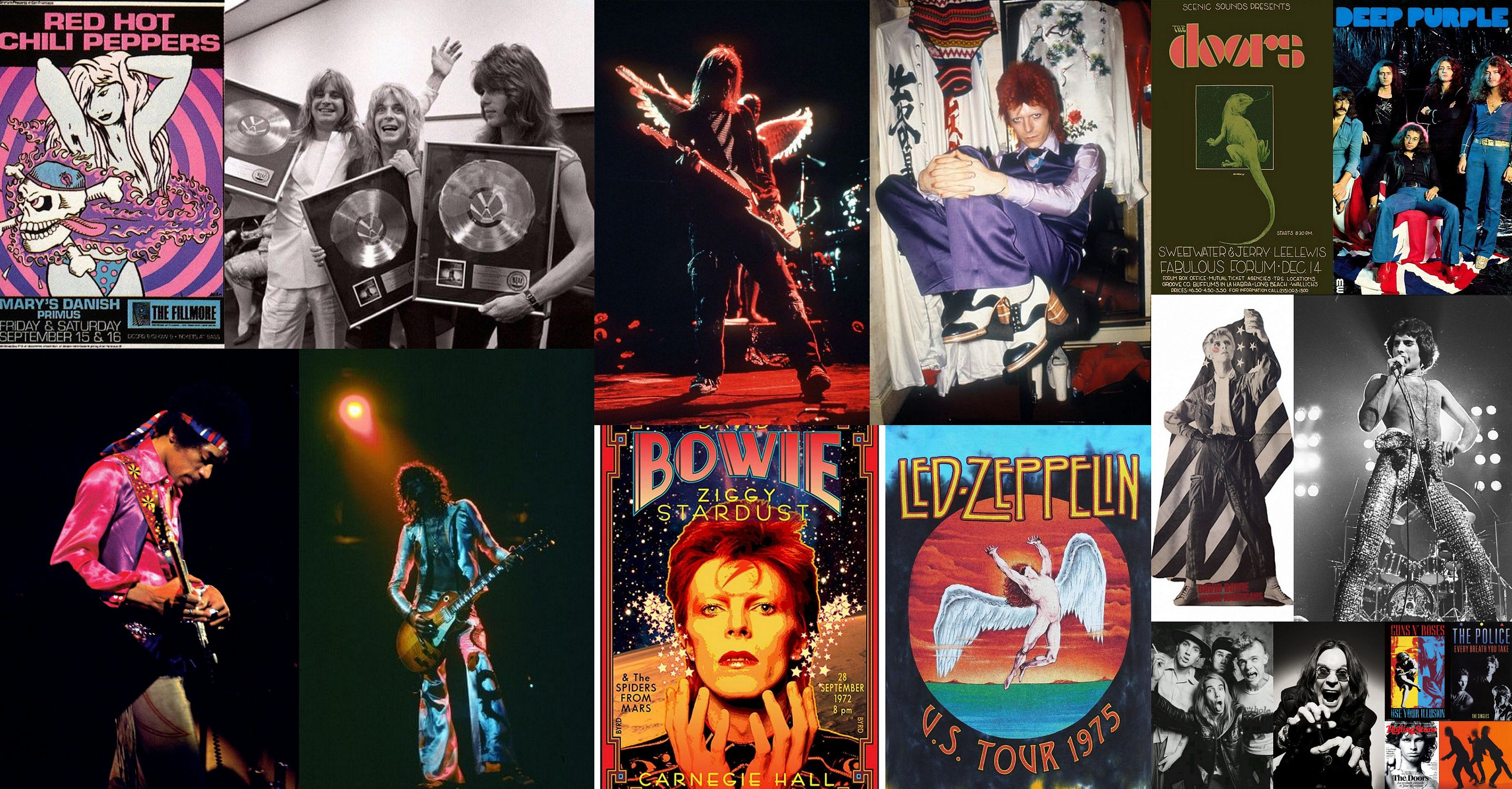 Rock Bands Tumblr Collage