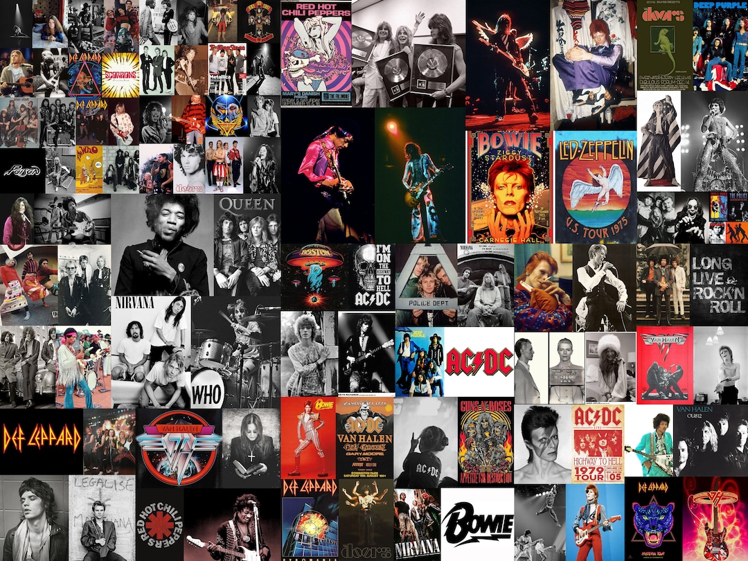 Music Rock Band Aesthetic Wall Collage Kit 100pcs Printable - Etsy UK