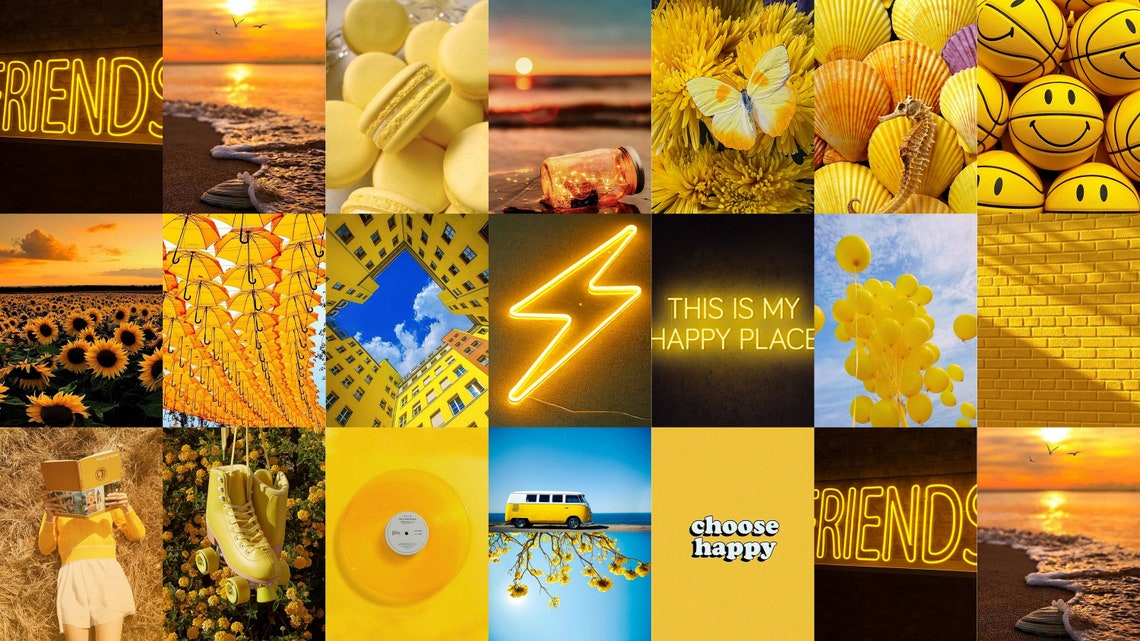 Rainbow Colors Aesthetic Wall Collage Kit 110pcs Printable Arc-en-ciel ...