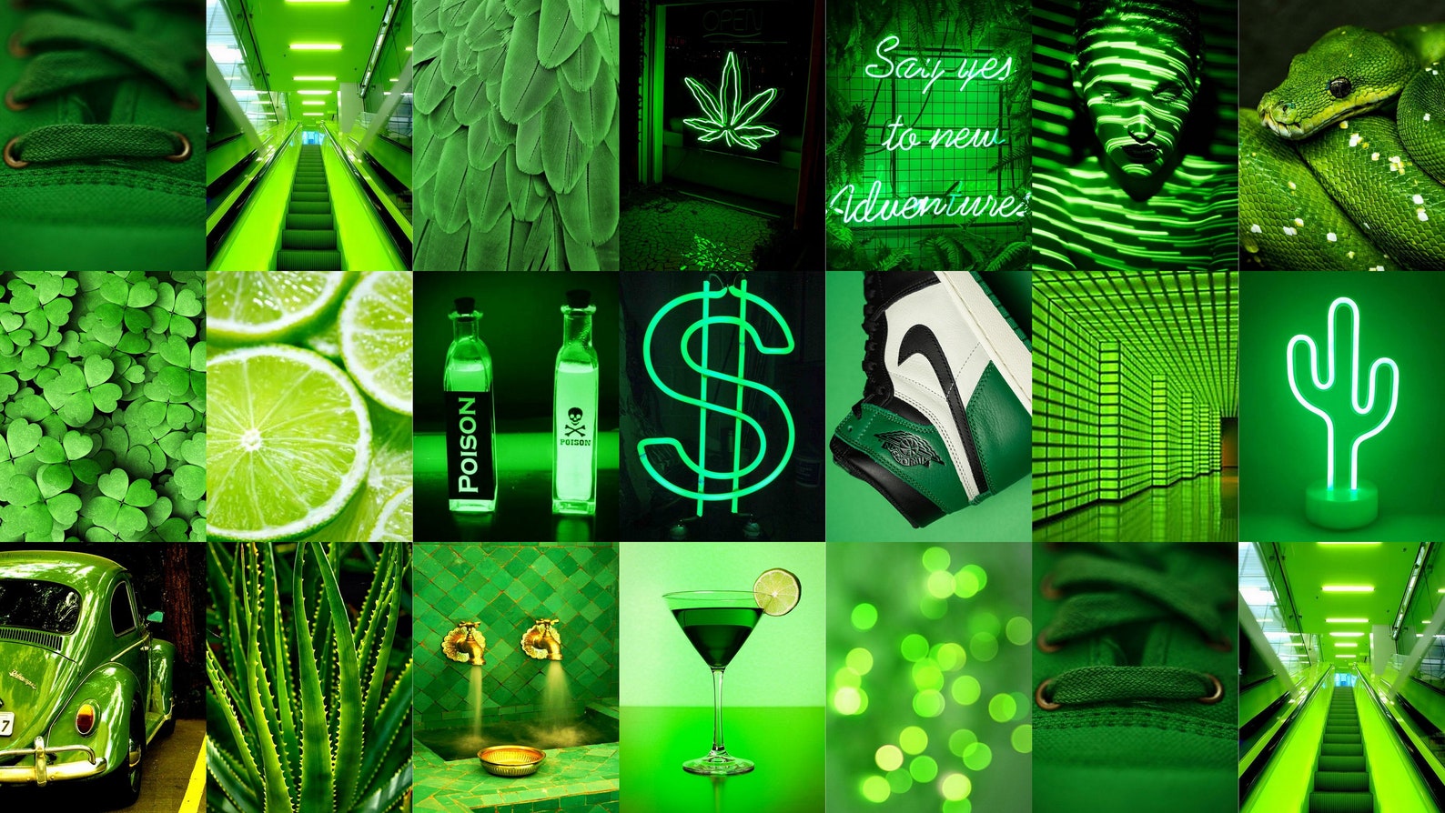 Rainbow Colors Aesthetic Wall Collage Kit 110pcs Printable Arc-en-ciel ...