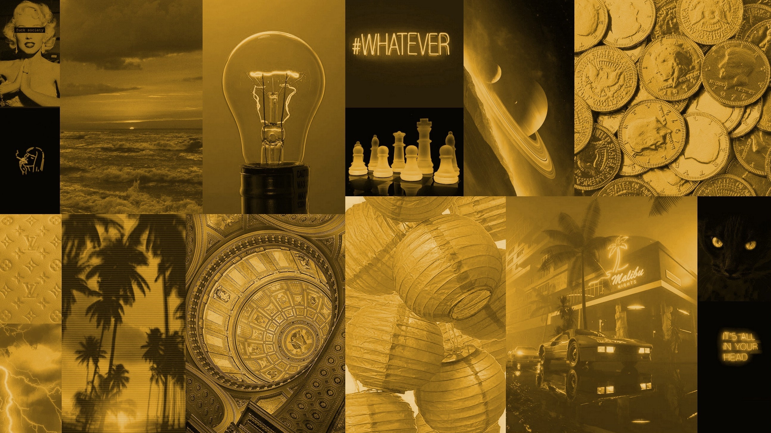 Orange Yellow Electric Aesthetic Boujee Wall Collage Kit 100 Pieces - Etsy