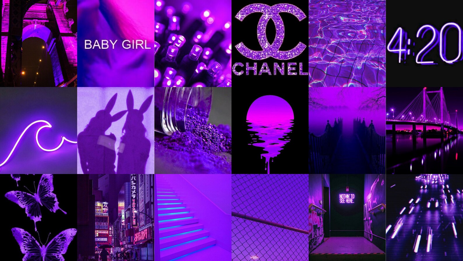 Rainbow Colors Aesthetic Wall Collage Kit 110pcs Printable Arc-en-ciel ...