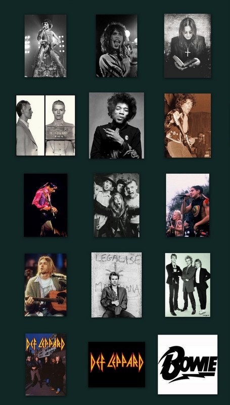 Music Rock Band Aesthetic Wall Collage Kit 50pcs Printable - Etsy